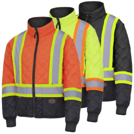 WM Uniform Group Inc. Hi-Viz Quilted Freezer/Work Safety Jacket WM ...